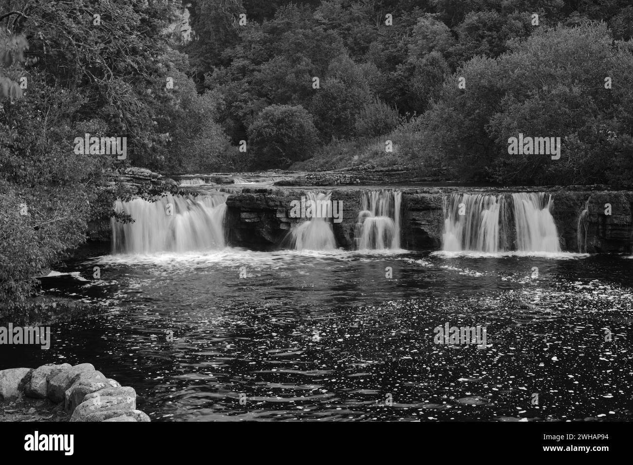 Wain wath waterfall Black and White Stock Photos & Images - Alamy