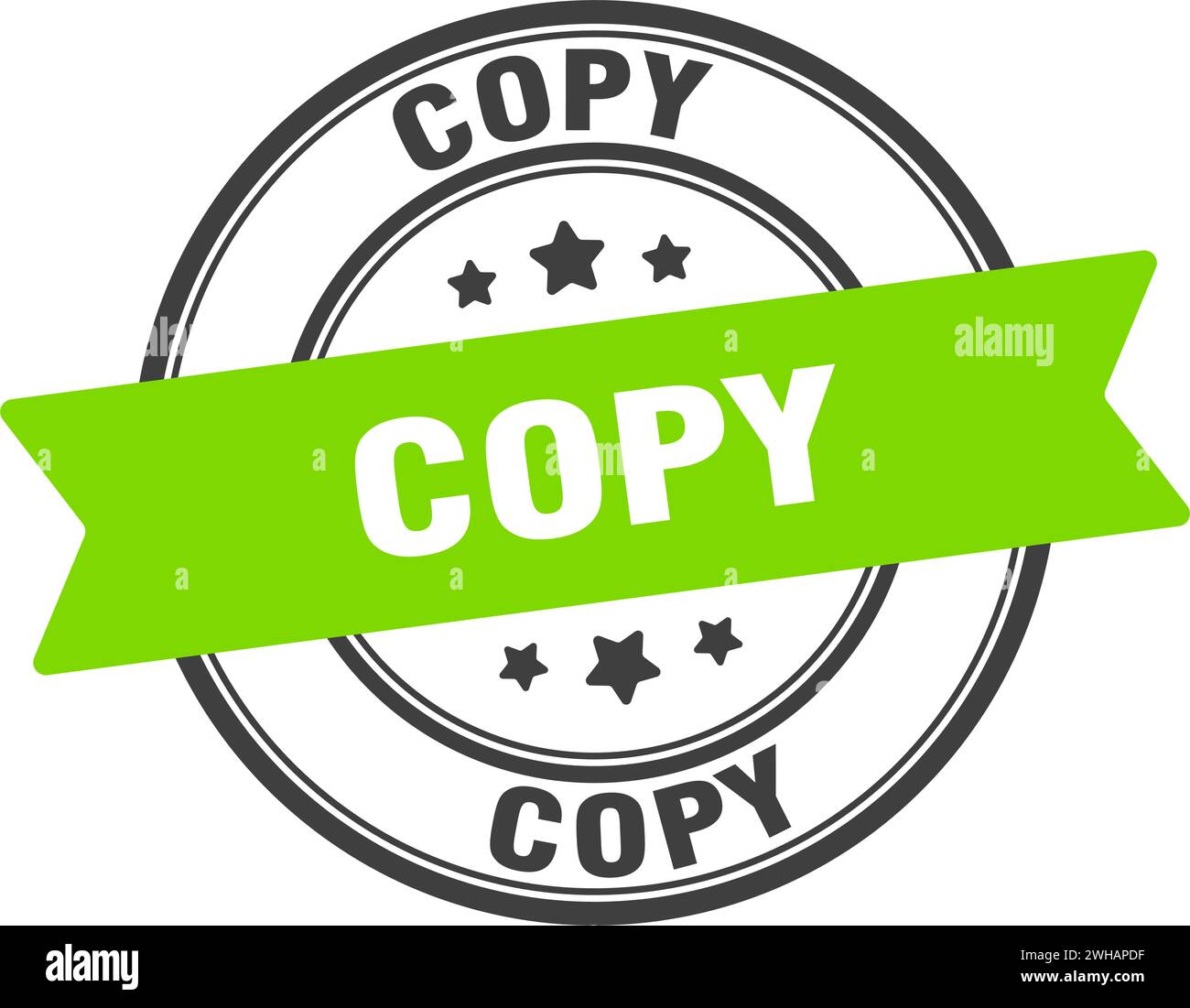 copy stamp. copy round sign. label on transparent background Stock ...