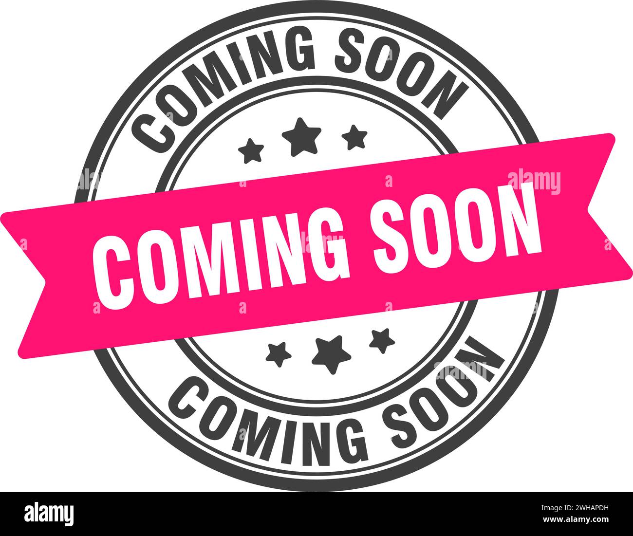 coming soon stamp. coming soon round sign. label on transparent ...