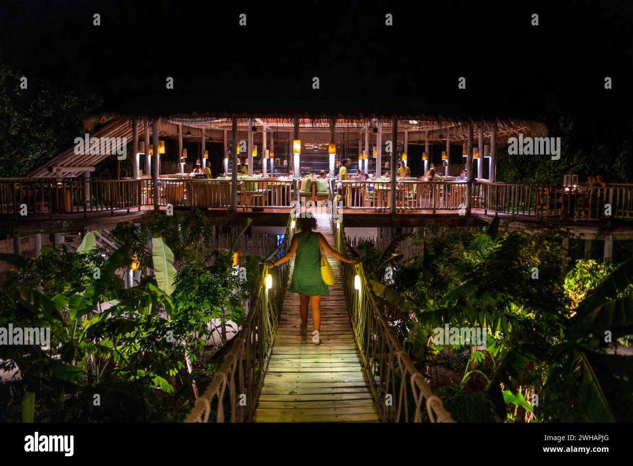 Over water restaurant of Six Senses Laamu maldives luxury resort villas ...