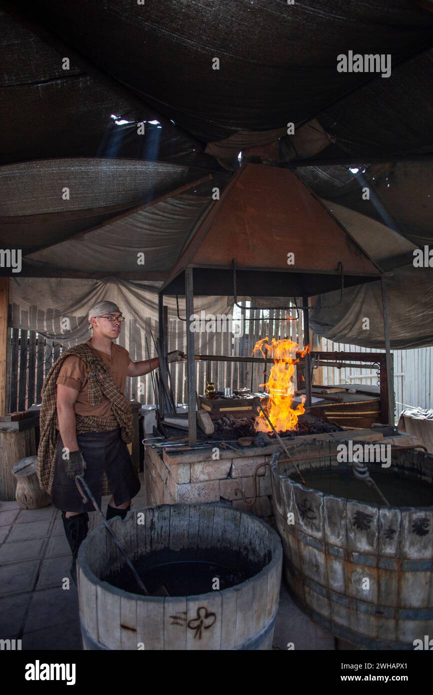 Man medieval festival blacksmith hi-res stock photography and images - Alamy