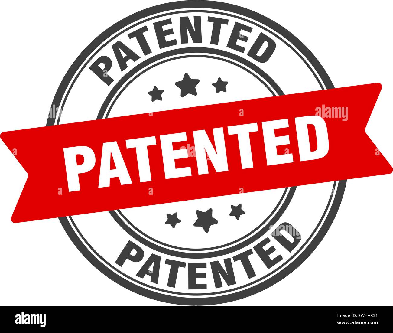 patented stamp. patented round sign. label on transparent background ...