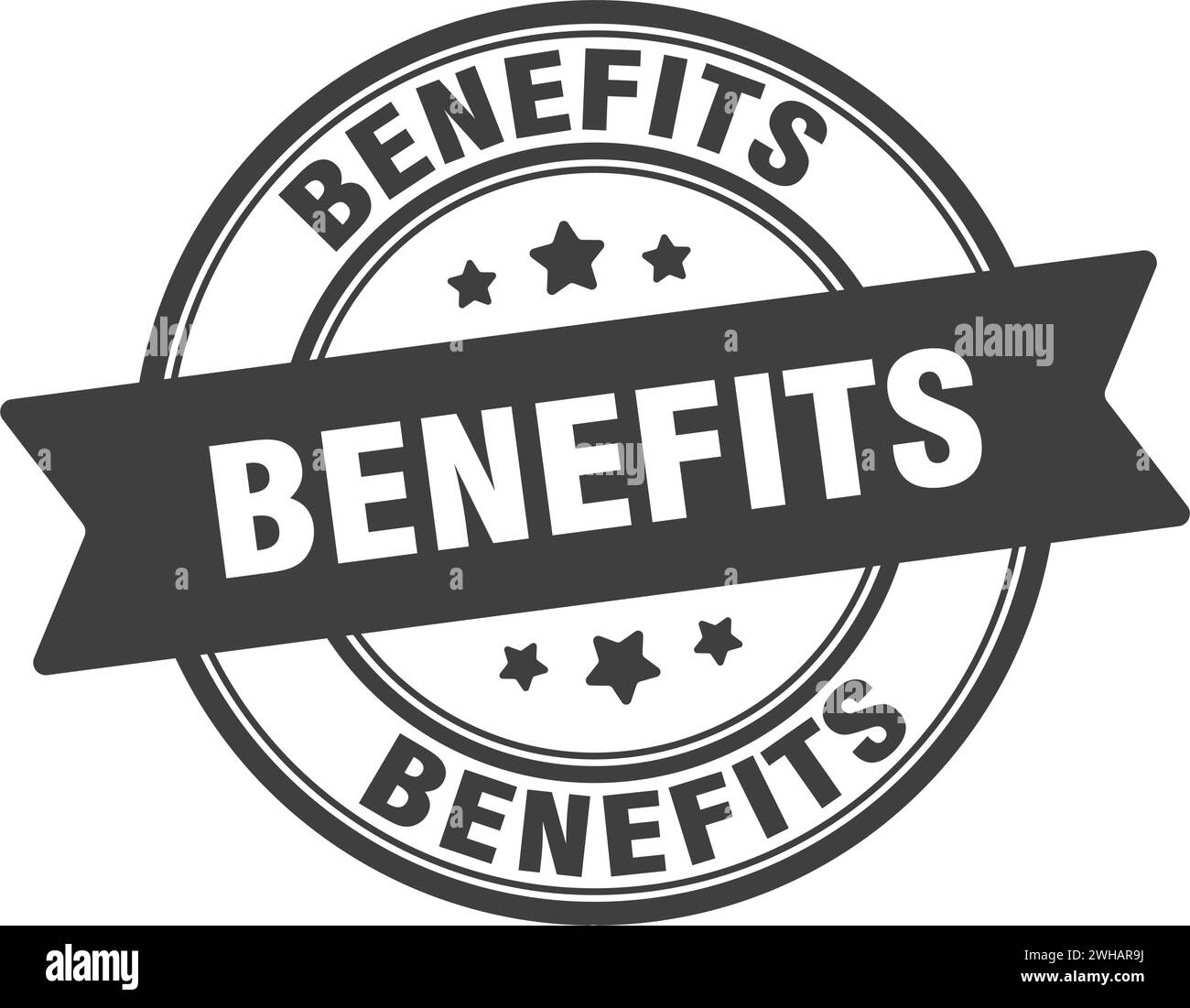 benefits stamp. benefits round sign. label on transparent background ...