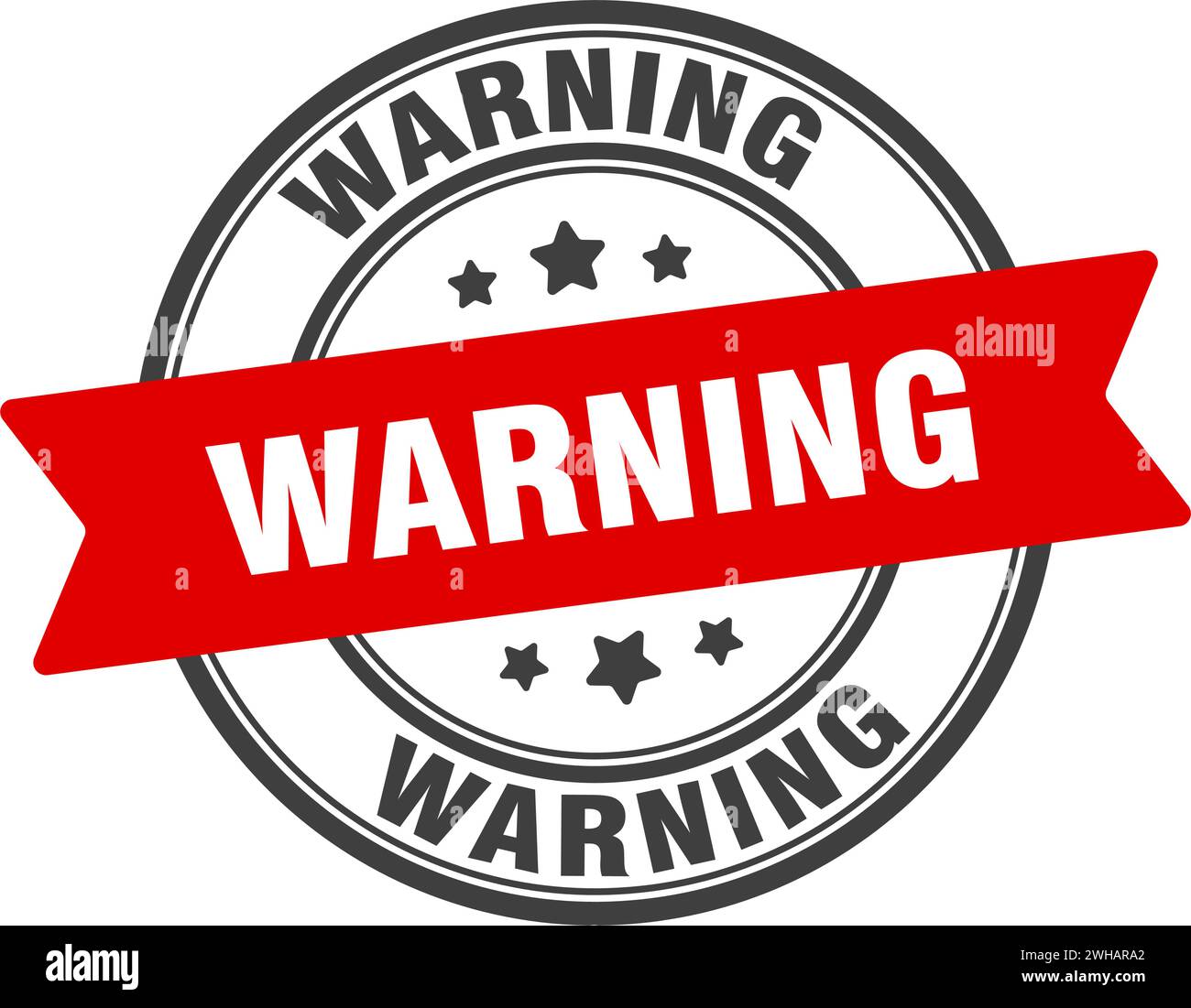 warning stamp. warning round sign. label on transparent background ...