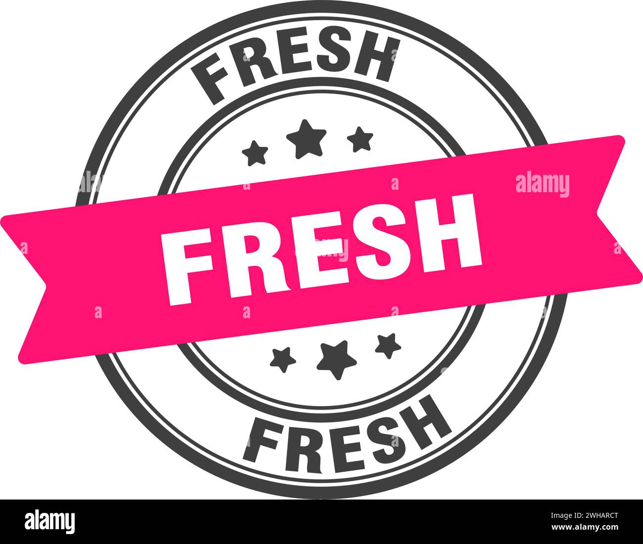 fresh stamp. fresh round sign. label on transparent background Stock ...