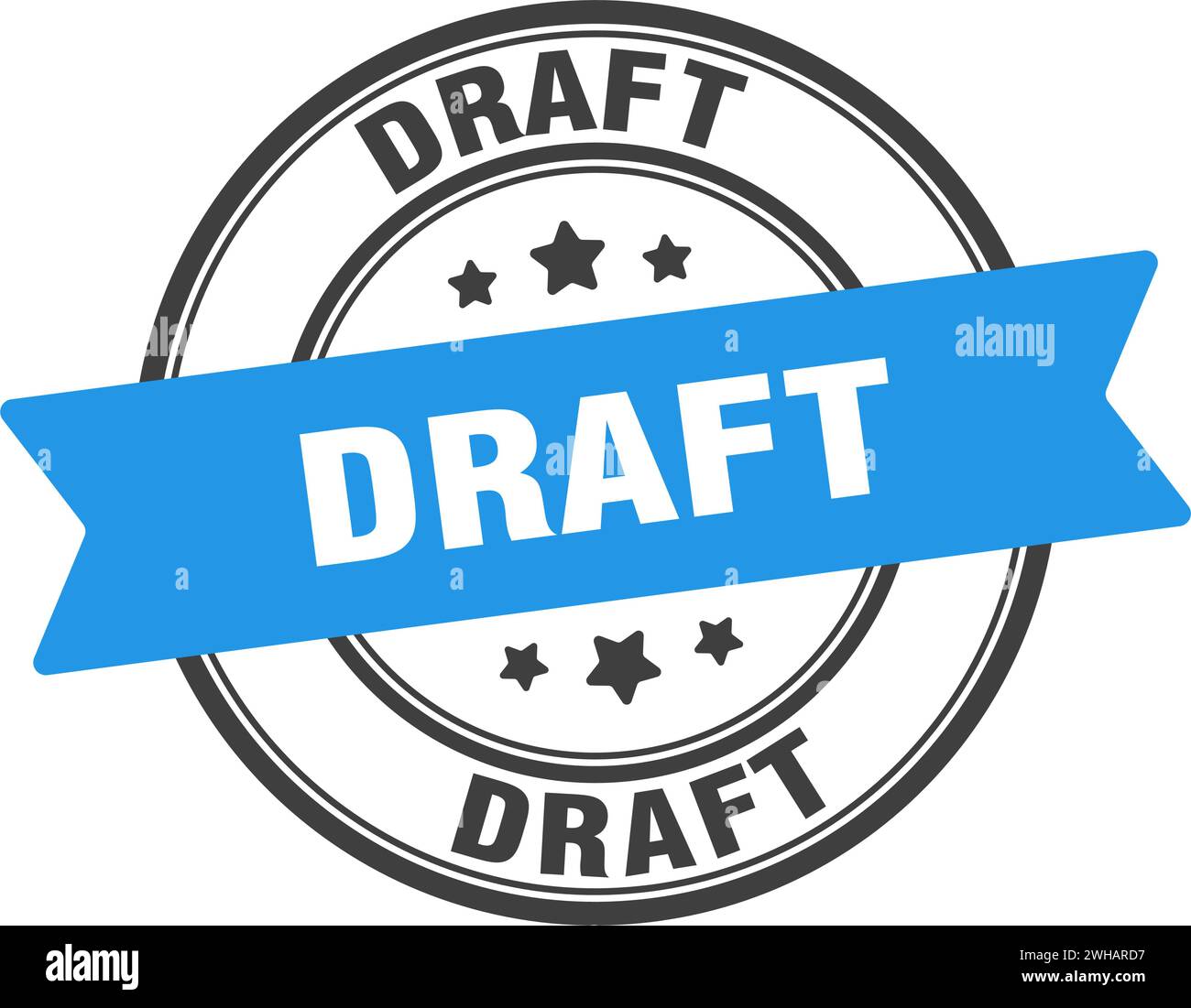 draft stamp. draft round sign. label on transparent background Stock ...
