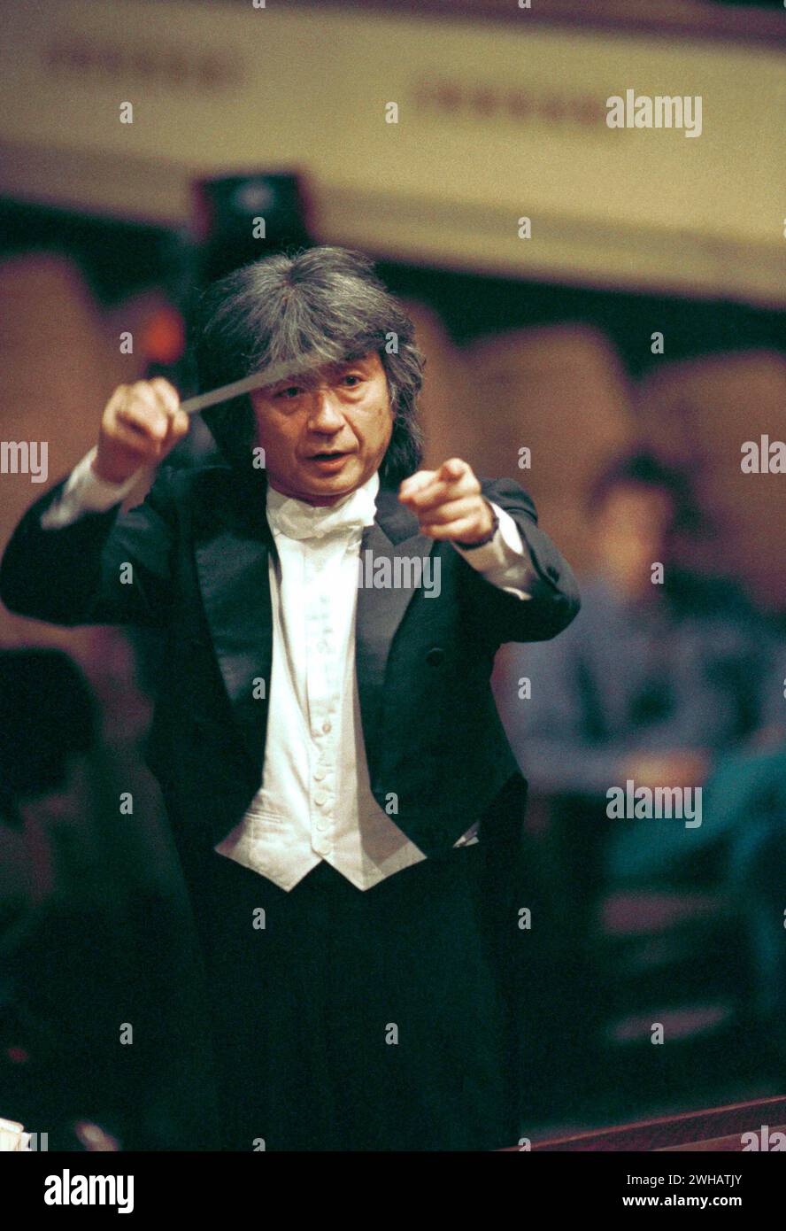 ***FILE PHOTO*** Japanese conductor Seiji Ozawa leads the Boston ...