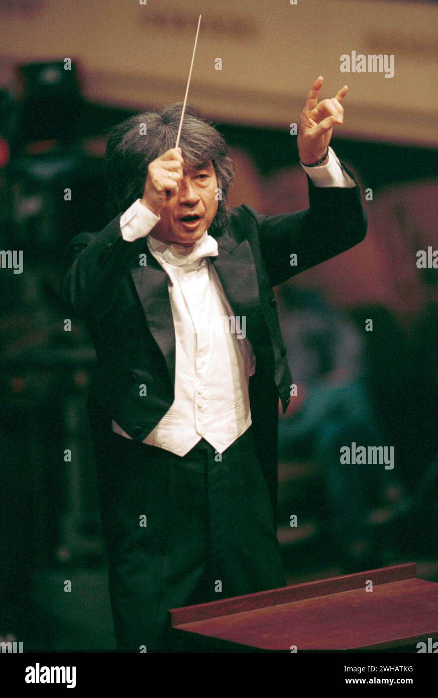 ***FILE PHOTO*** Japanese conductor Seiji Ozawa leads the Boston ...