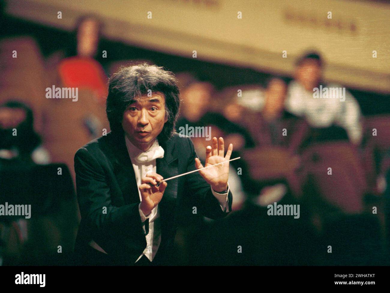 ***FILE PHOTO*** Japanese conductor Seiji Ozawa leads the Boston ...