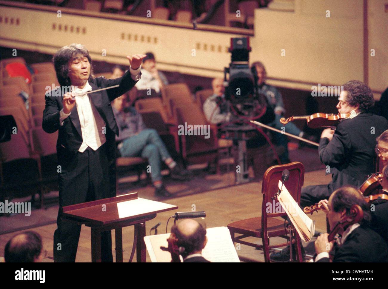 ***FILE PHOTO*** Japanese conductor Seiji Ozawa leads the Boston ...