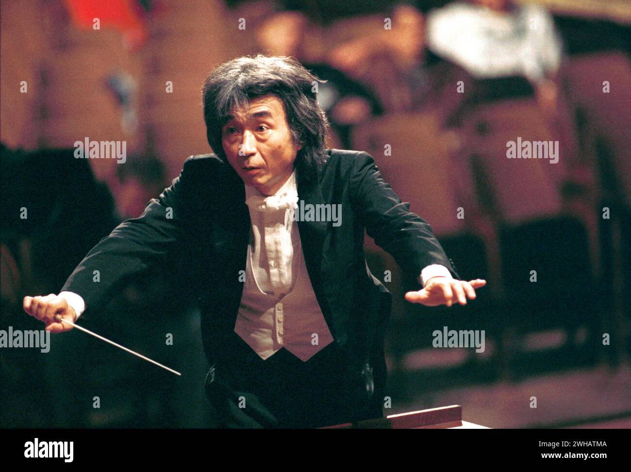 ***FILE PHOTO*** Japanese conductor Seiji Ozawa leads the Boston ...