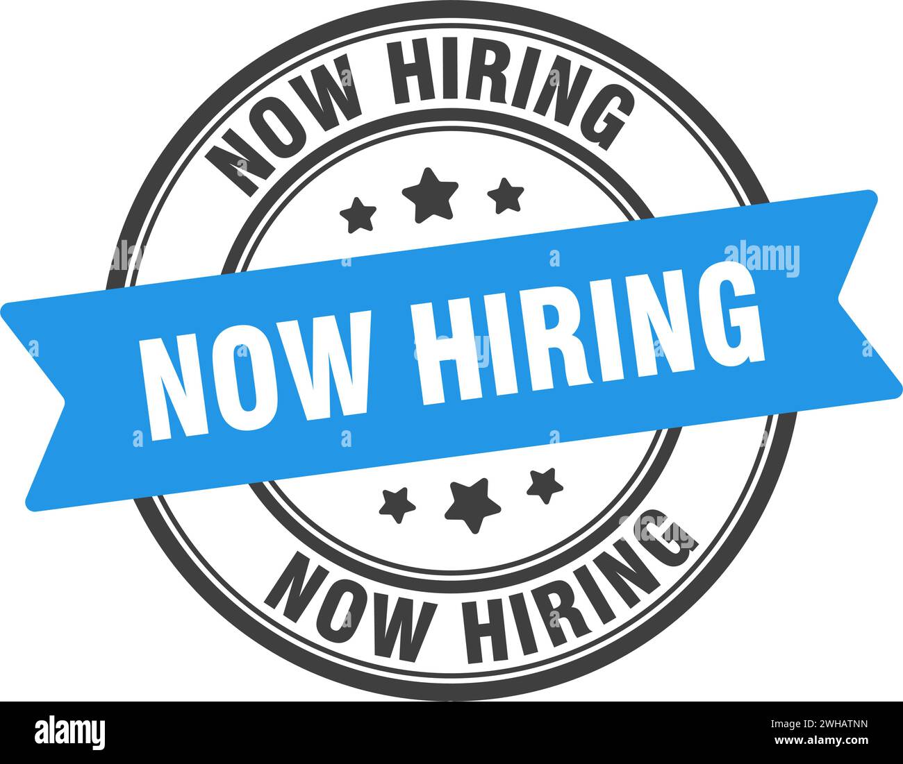 now hiring stamp. now hiring round sign. label on transparent ...