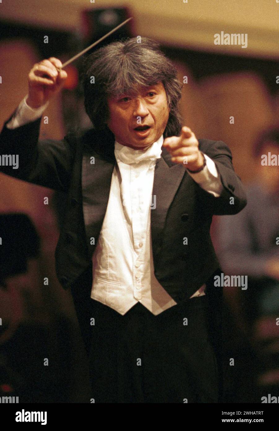 ***FILE PHOTO*** Japanese conductor Seiji Ozawa leads the Boston ...