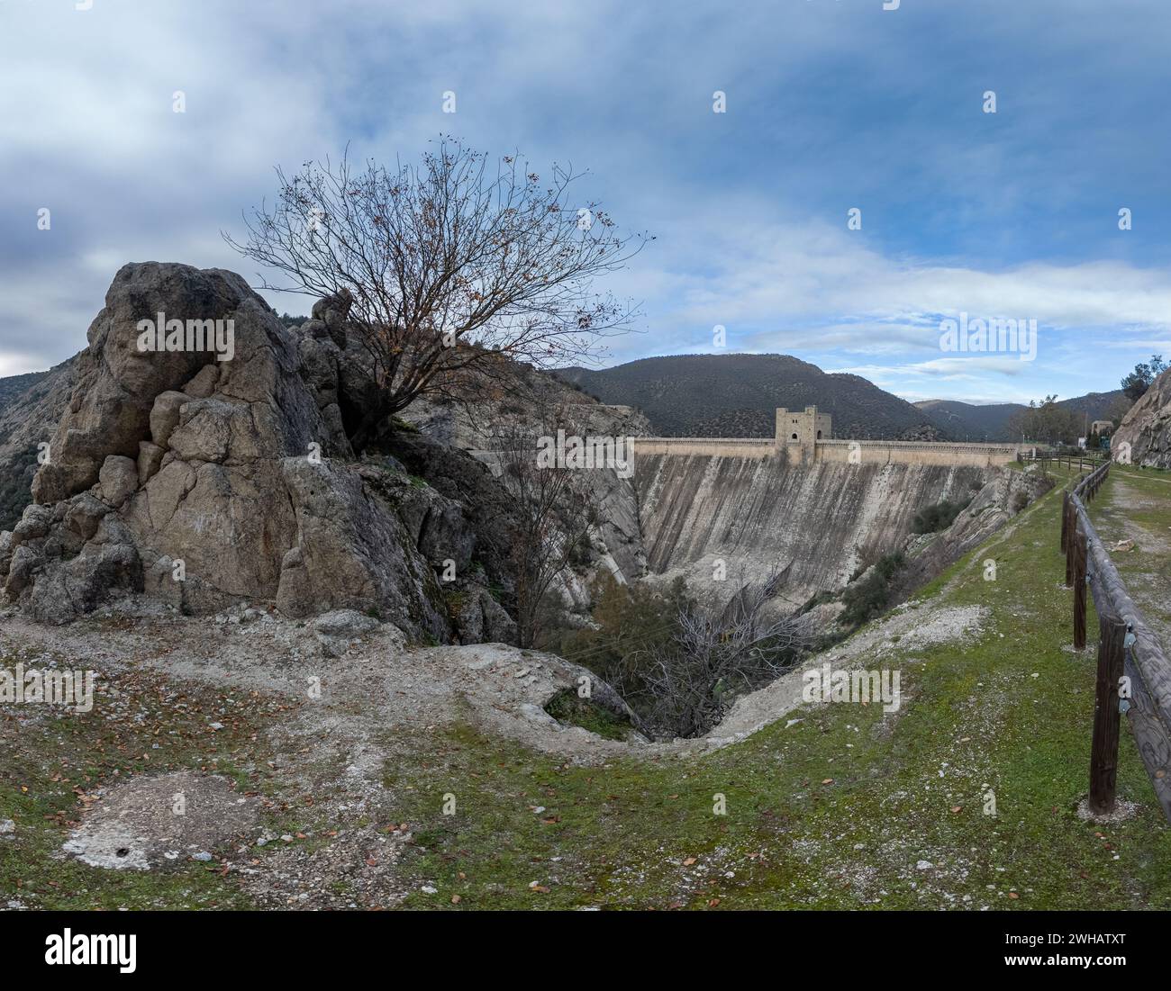 Scenic View of an Ancient Dam in Remote Countryside Stock Photo - Alamy