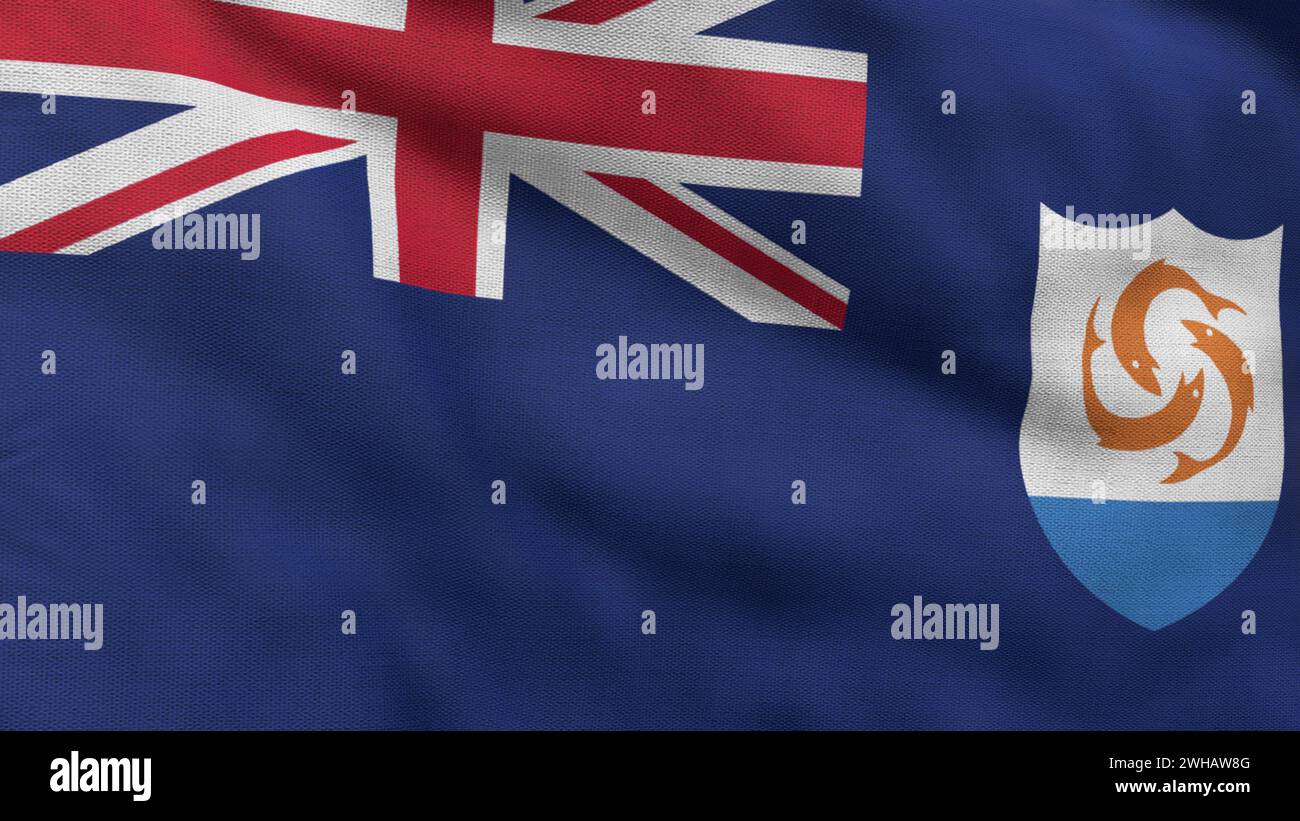 High detailed flag anguilla national hi-res stock photography and images - Alamy