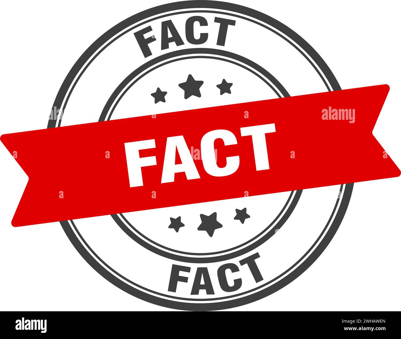 fact stamp. fact round sign. label on transparent background Stock ...