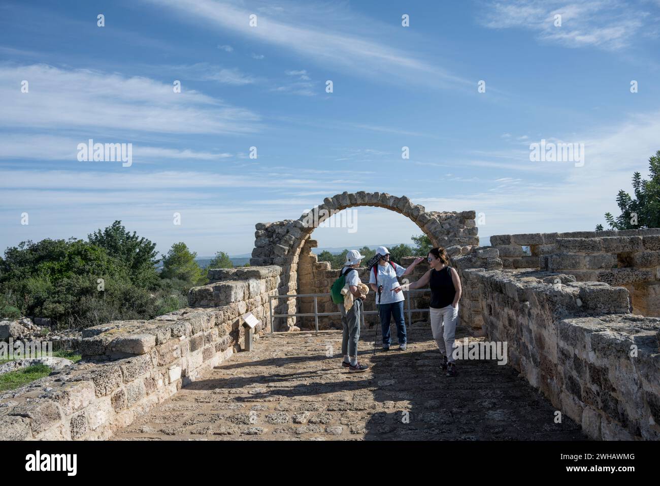 remains of Mansur el-Aqeb with three distinct time periods: A. Second ...