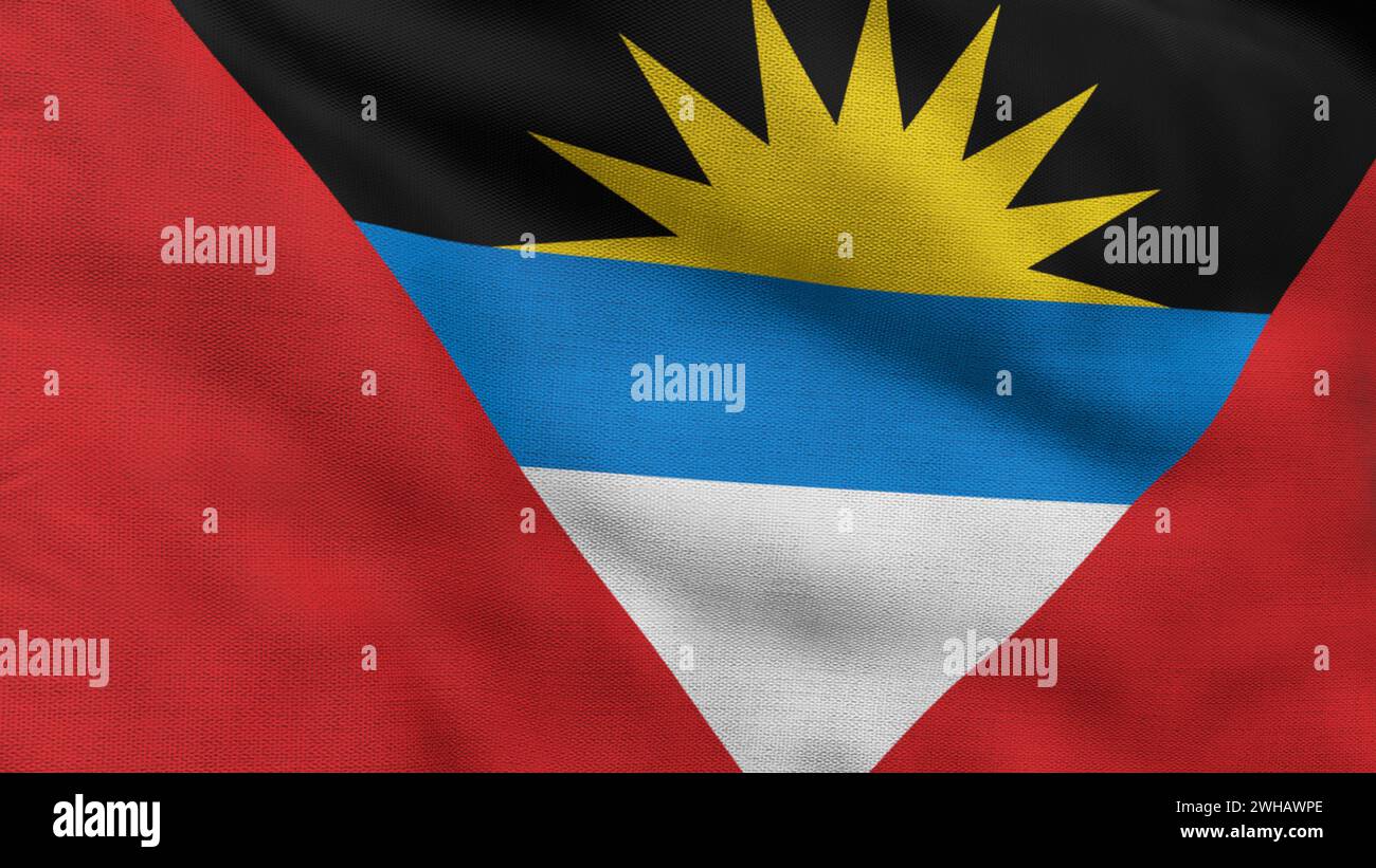 High detailed flag of Antigua and Barbuda. Antigua and Barbuda flag ...