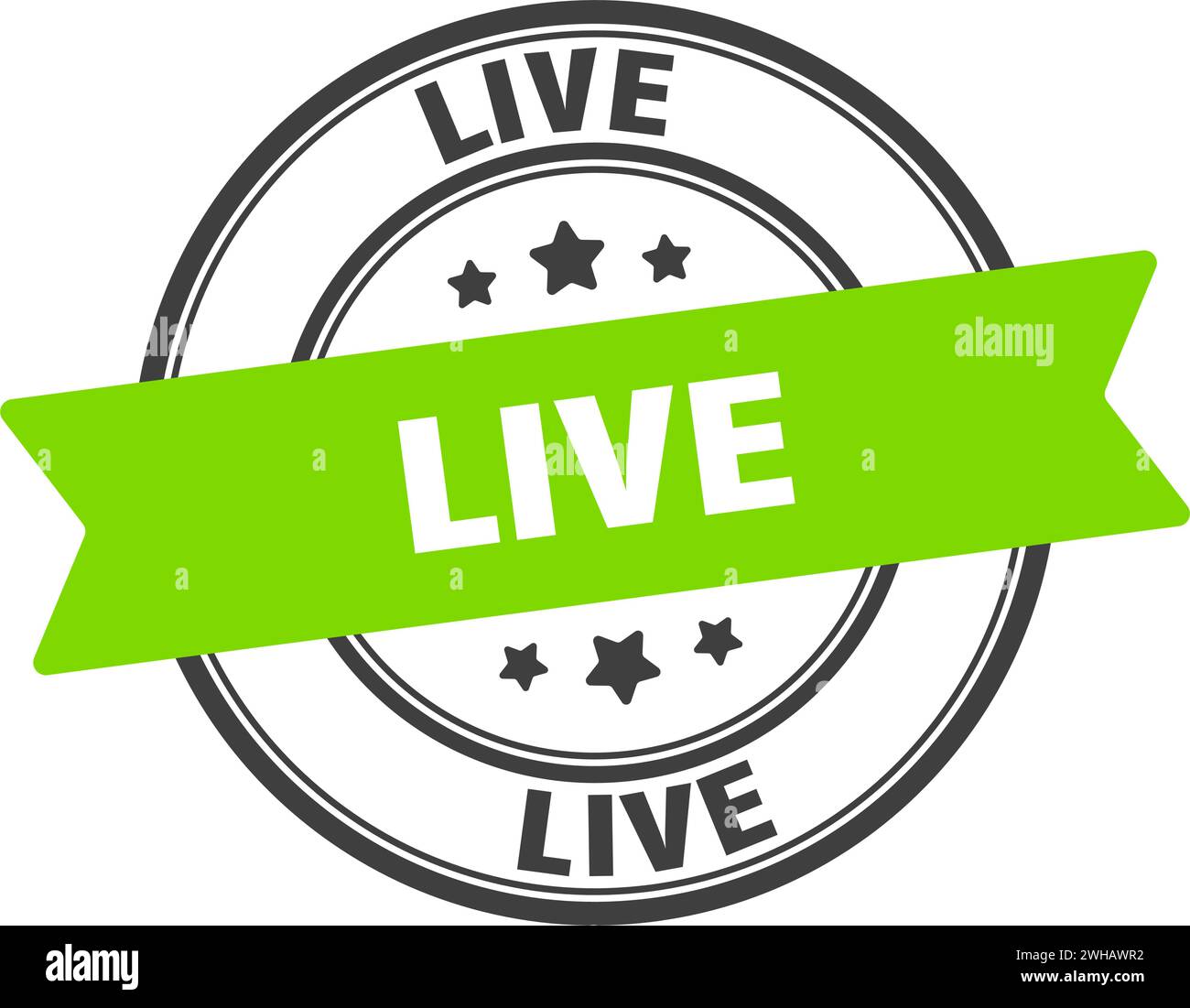 live stamp. live round sign. label on transparent background Stock ...