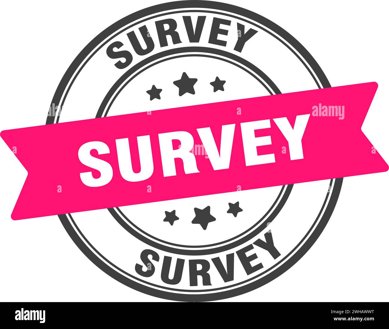 survey stamp. survey round sign. label on transparent background Stock ...