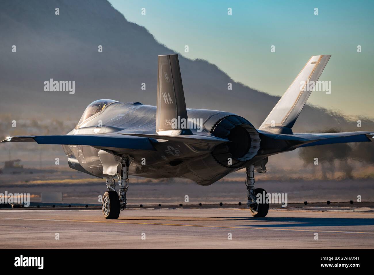 An F-35 takes off for a U.S. Air Force Weapons School mission at Nellis ...