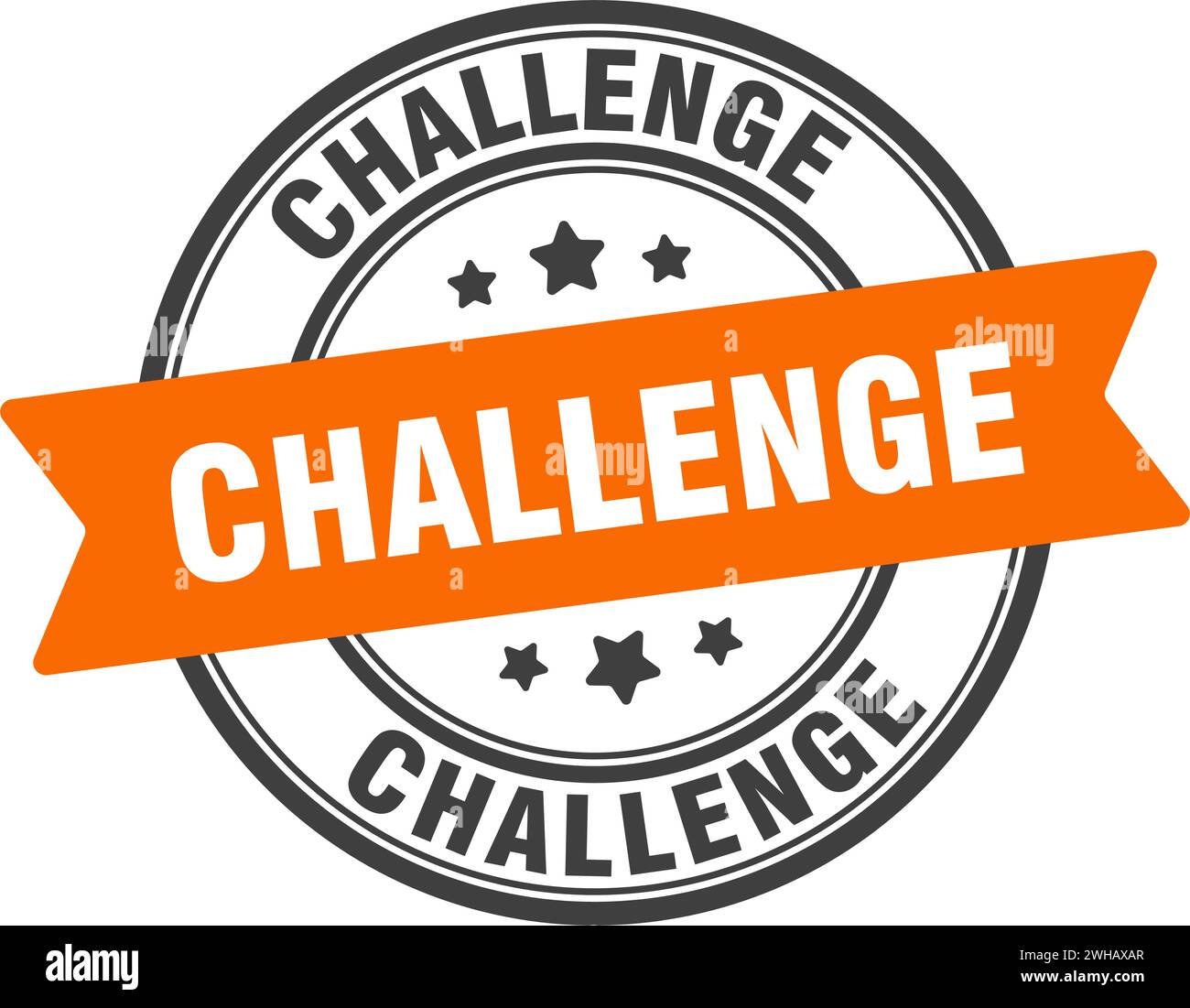 challenge stamp. challenge round sign. label on transparent background ...