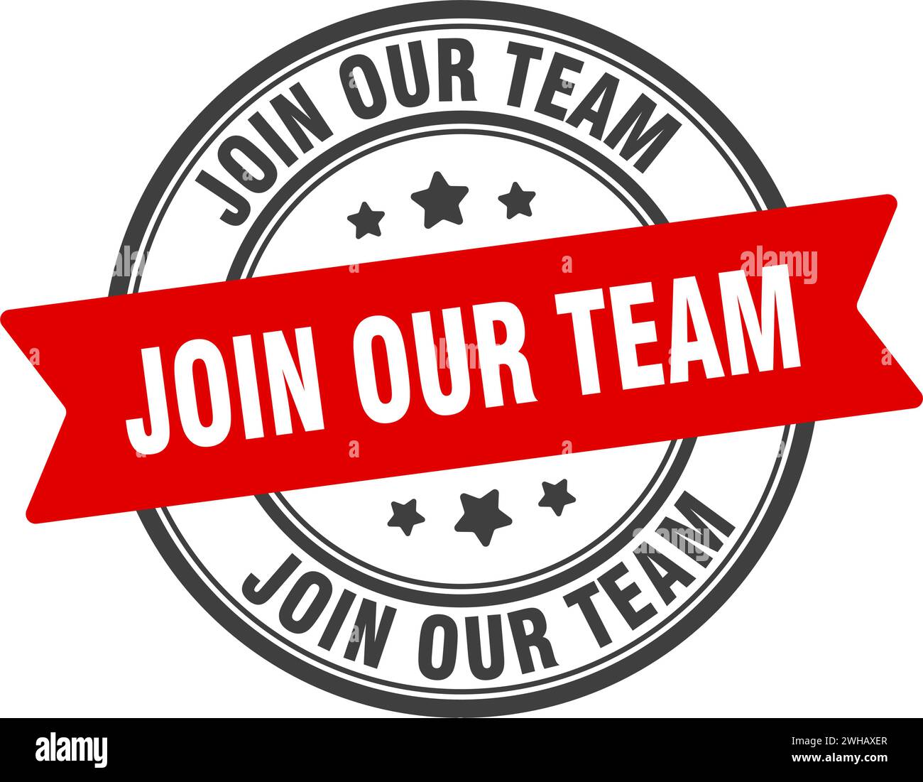 join our team stamp. join our team round sign. label on transparent ...