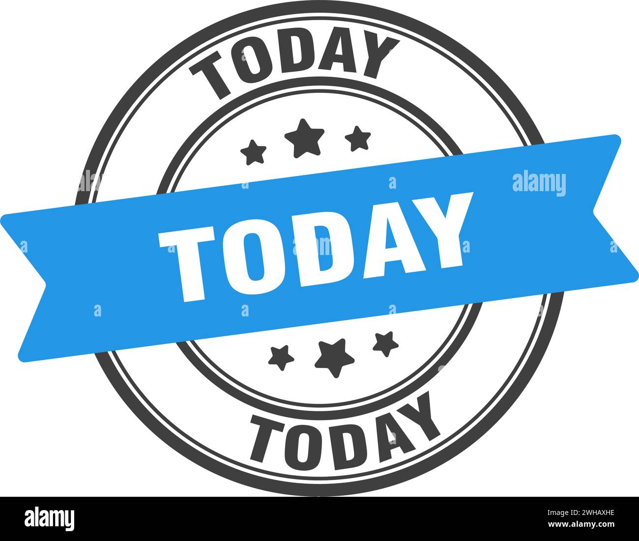 today stamp. today round sign. label on transparent background Stock ...