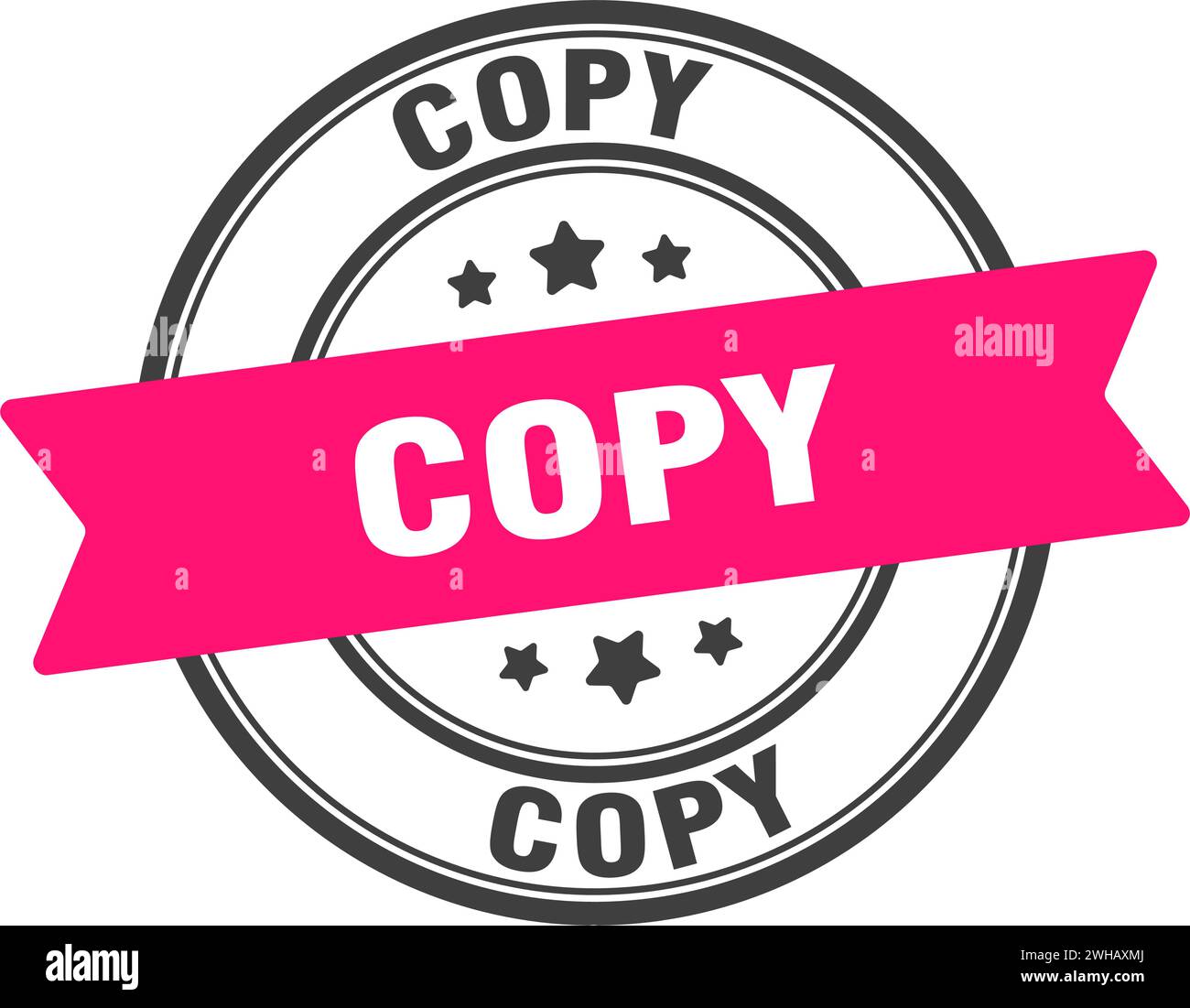 copy stamp. copy round sign. label on transparent background Stock ...