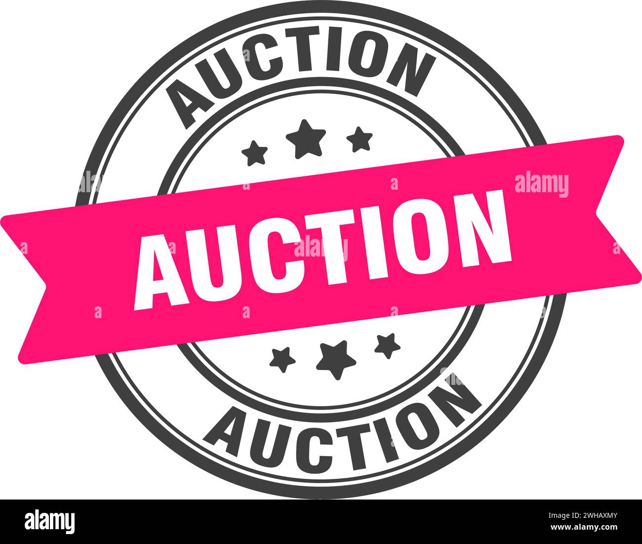 auction stamp. auction round sign. label on transparent background ...