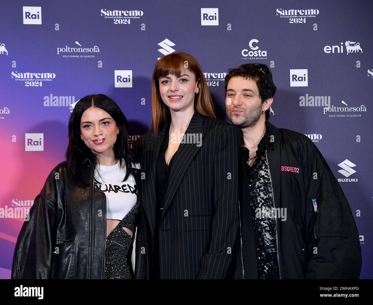 Sanremo, . 09th Feb, 2024. Sanremo, 74th Italian Song Festival. Press ...