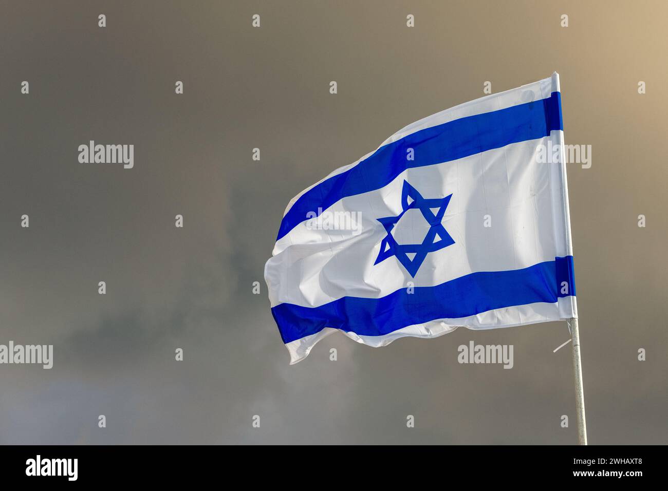 Israeli Flag waving in the wind Stock Photo - Alamy