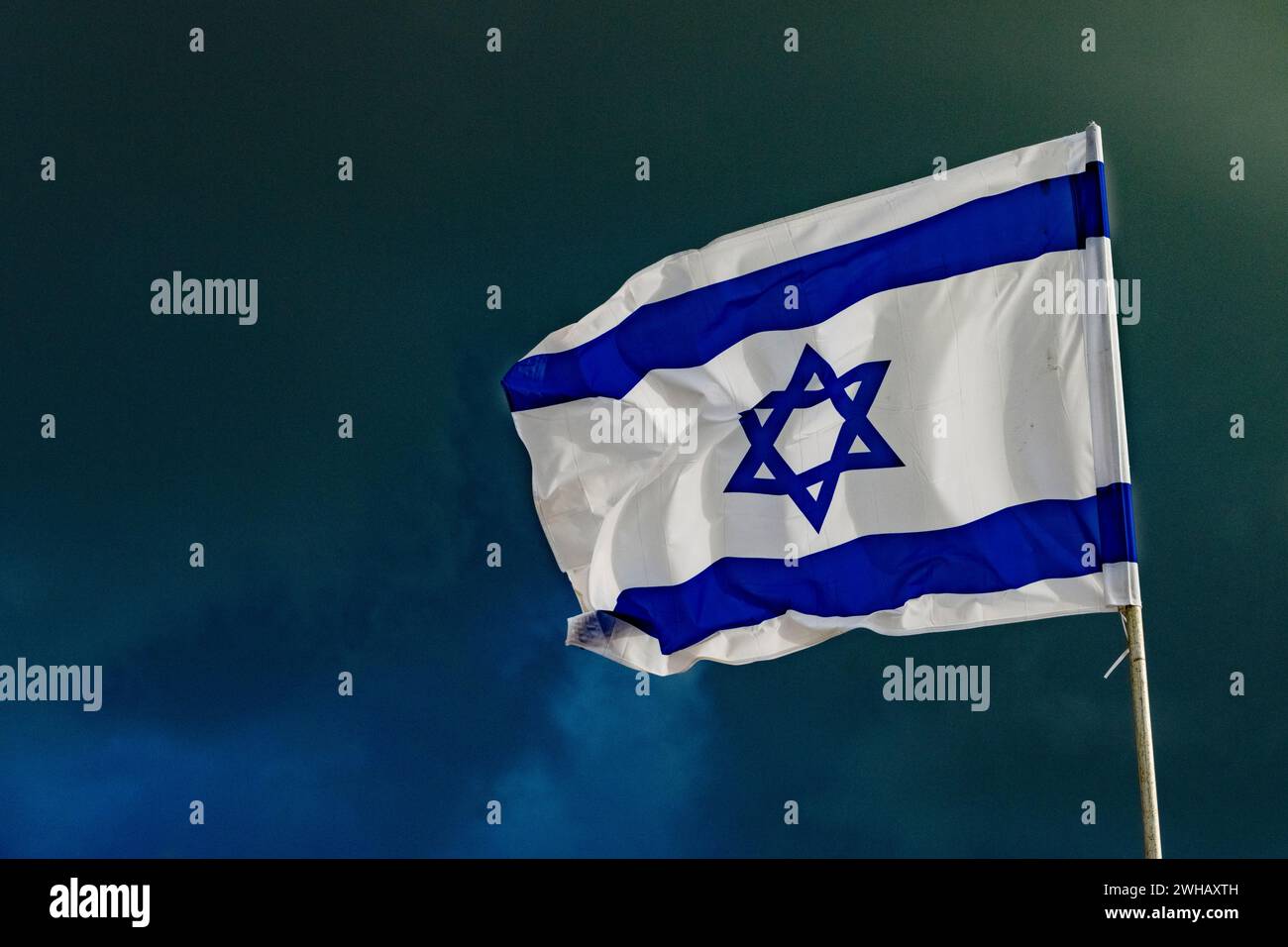 Israeli Flag waving in the wind Stock Photo - Alamy