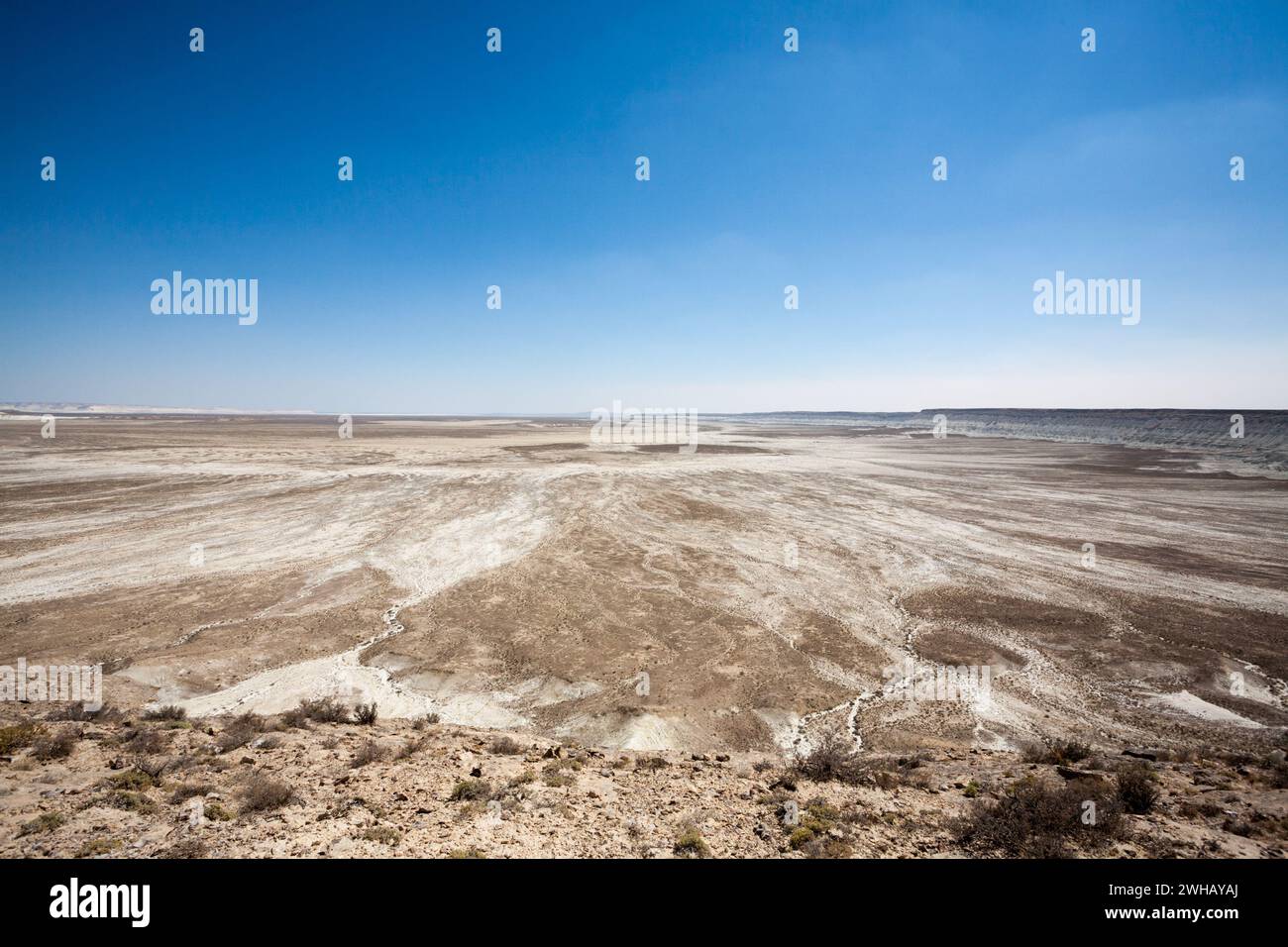Mangystau desertic landscape, Kazakhstan desolate panorama. Central ...