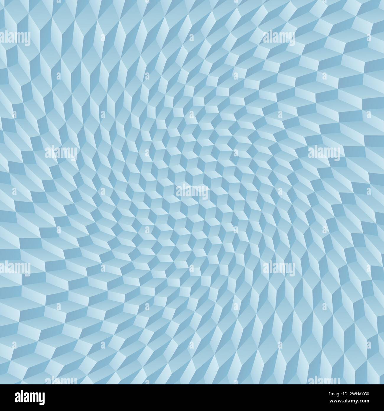 Abstract twirl mosaic background with 3d cubes. Concept vector ...
