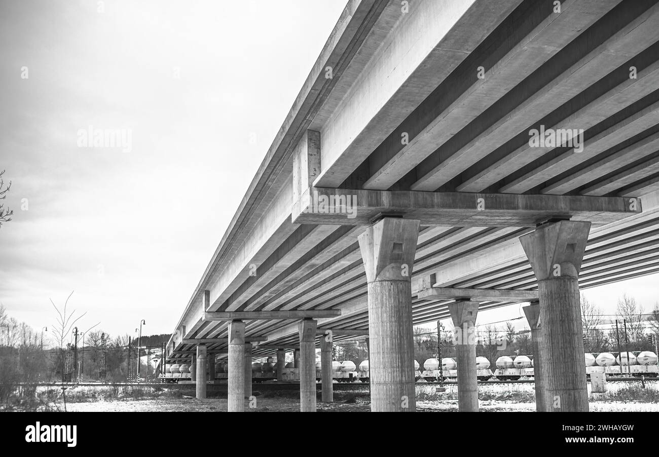 Concrete highway under construction. High quality photo Stock Photo - Alamy