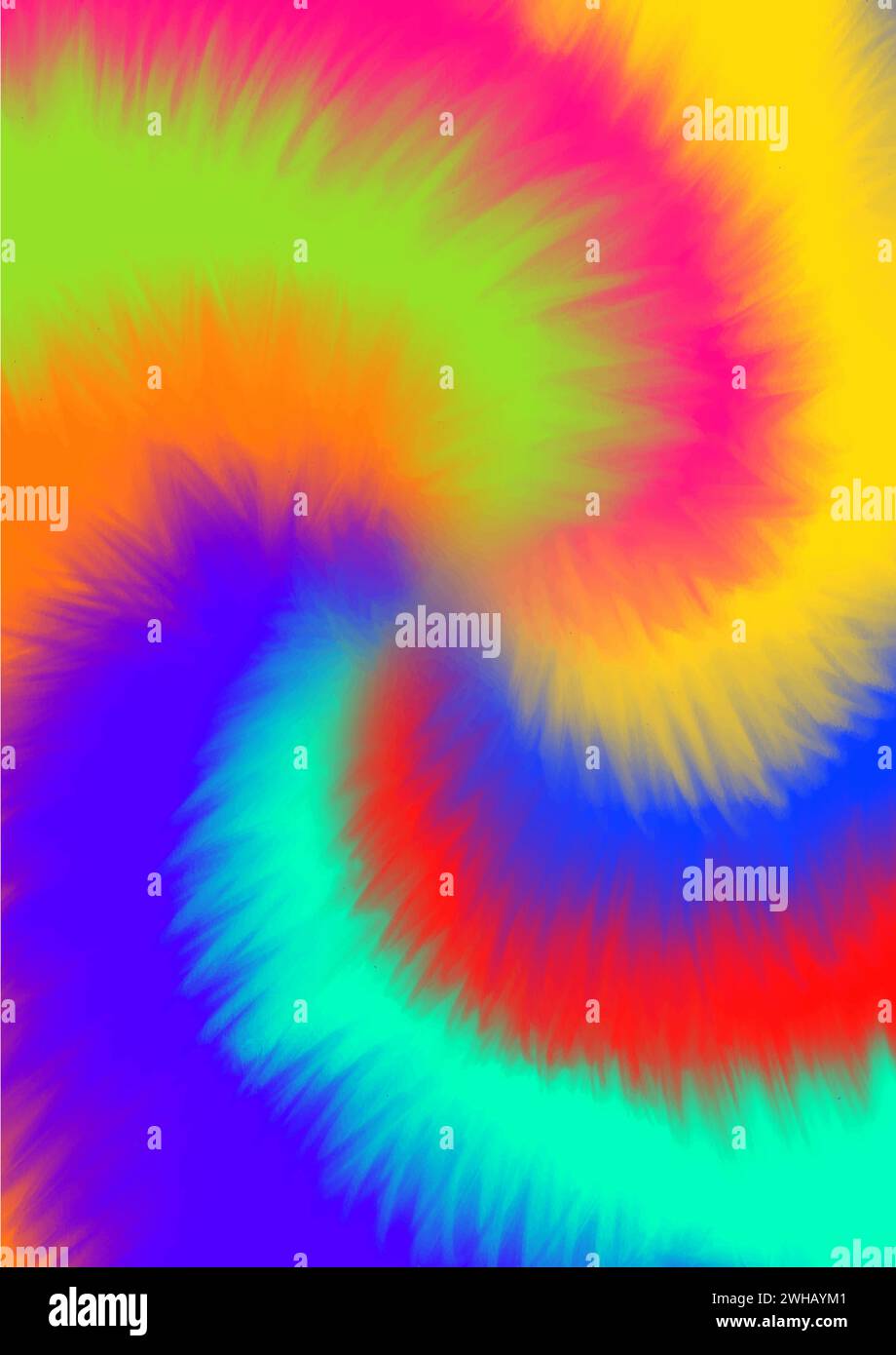 Abstract rainbow coloured tie dye swirl background Stock Vector Image ...