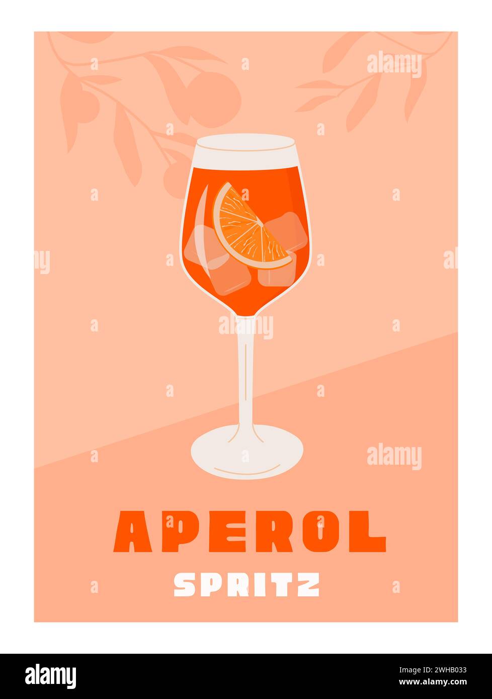 Campari Spritz Cocktail in glass with ice and slice of orange. Summer ...