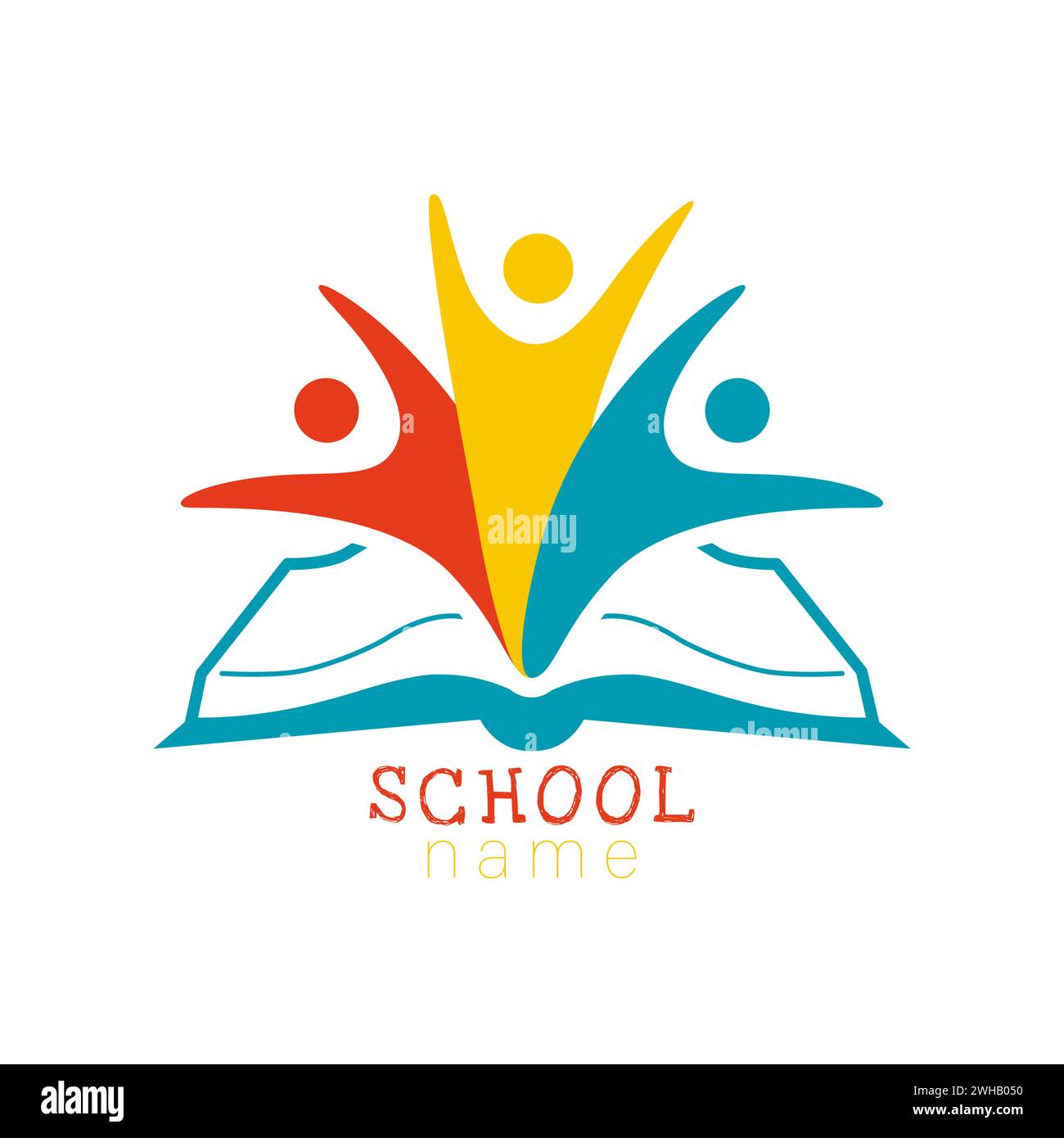 Student Education Logo Book Students Teamwork Education Logo Stock