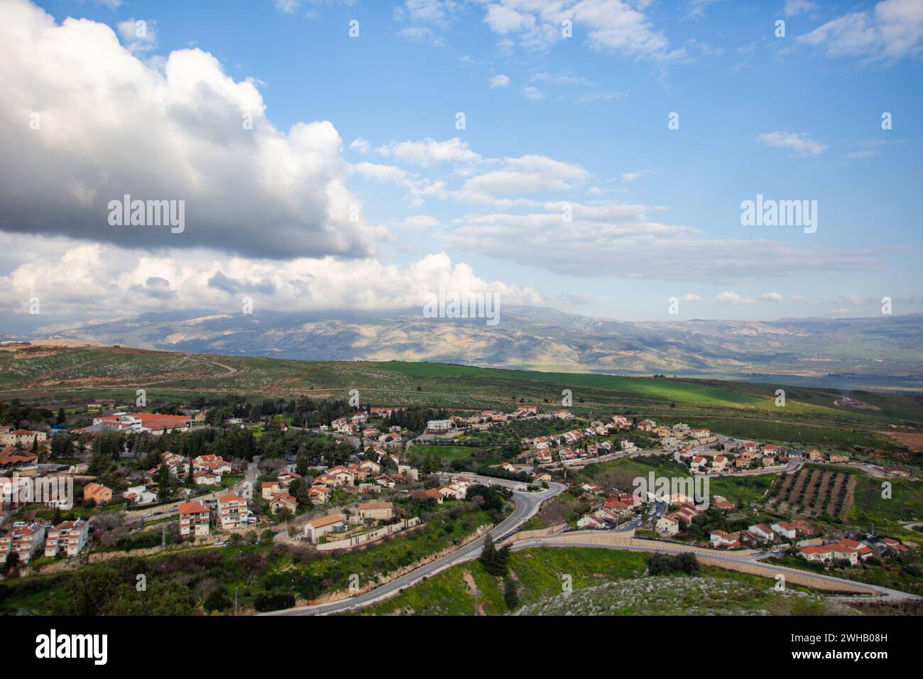Modern settlement in the Upper Galilee, Israel Stock Photo - Alamy