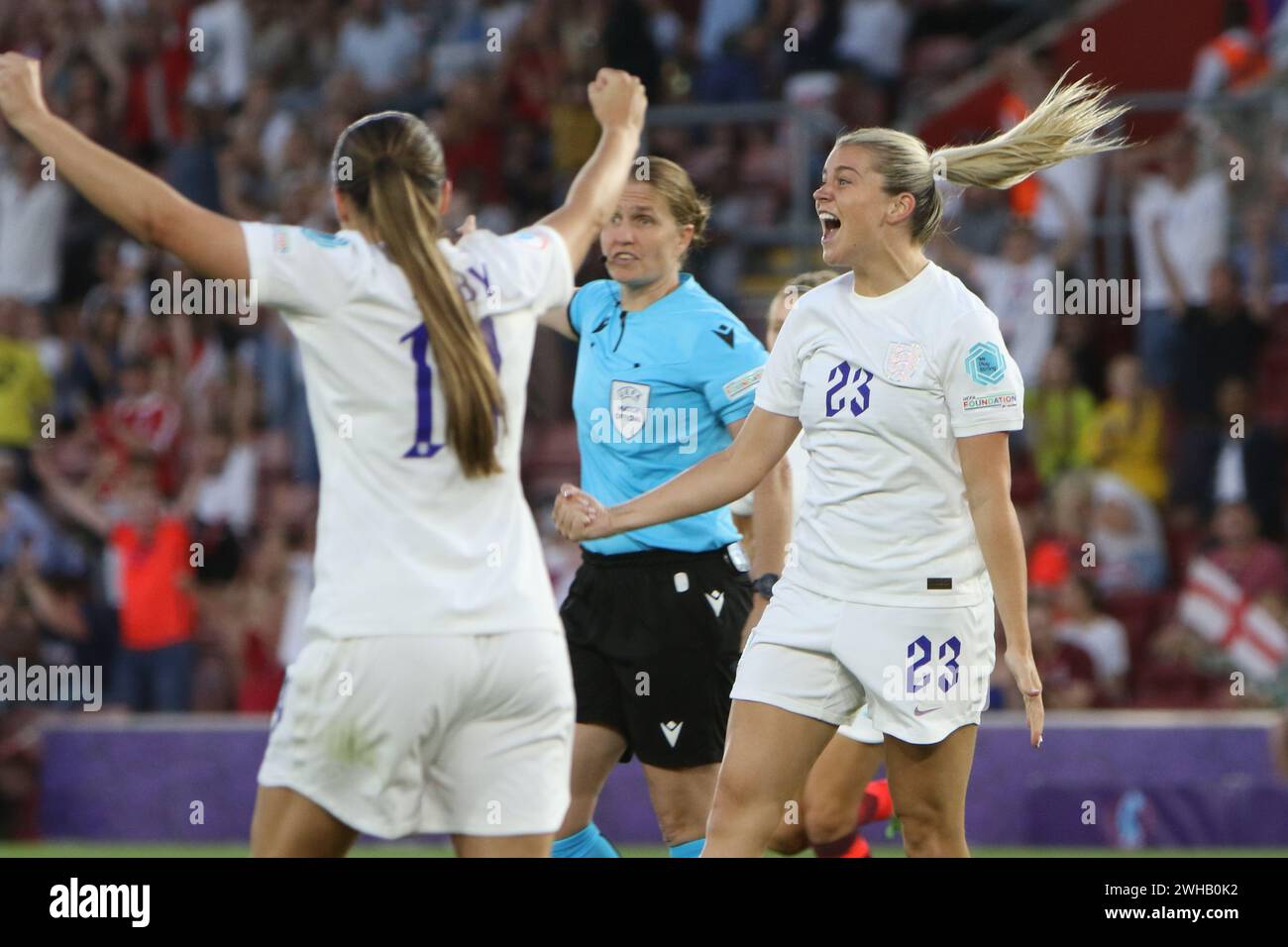 Alessia Russo celebrates goal England v Northern Ireland UEFA Womens ...