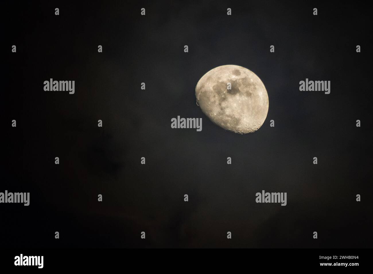 Night photography partial moon Stock Photo - Alamy