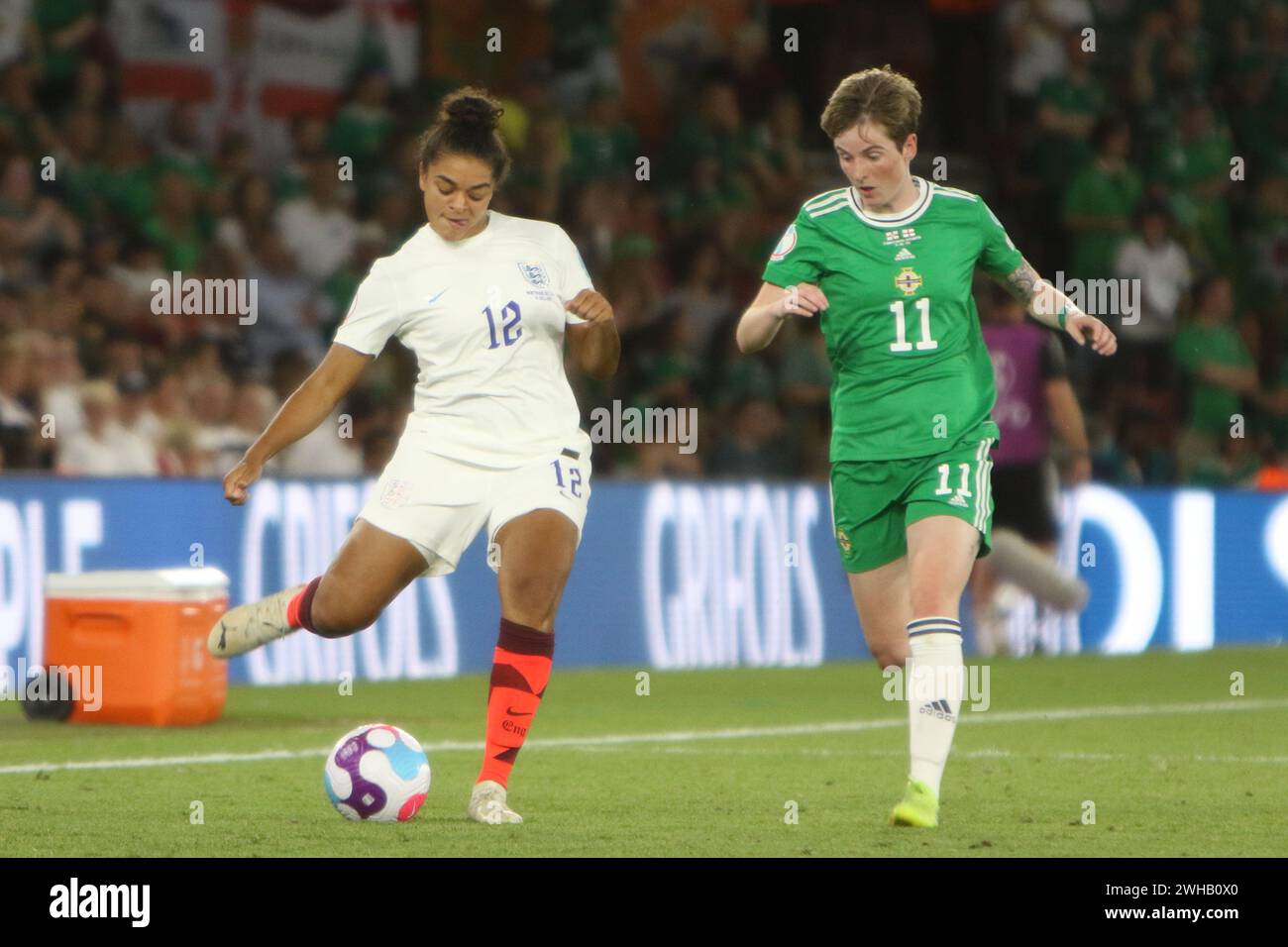 Jess Carter and Kirsty McGuinness England v Northern Ireland UEFA ...