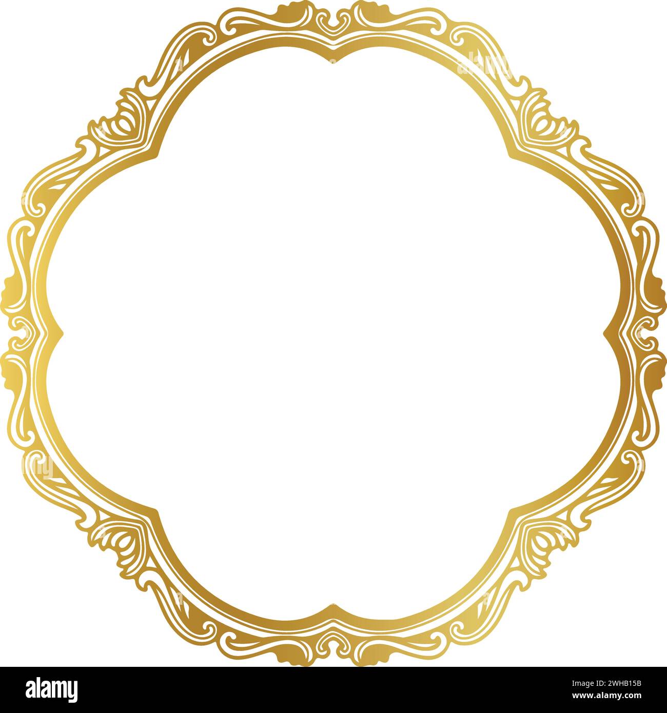 Arabesque border frame Cut Out Stock Images & Pictures - Alamy