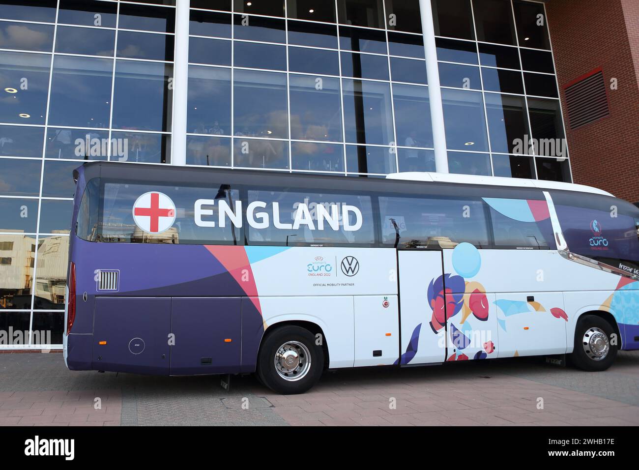 England team coach parked England v Northern Ireland UEFA Womens Euro ...