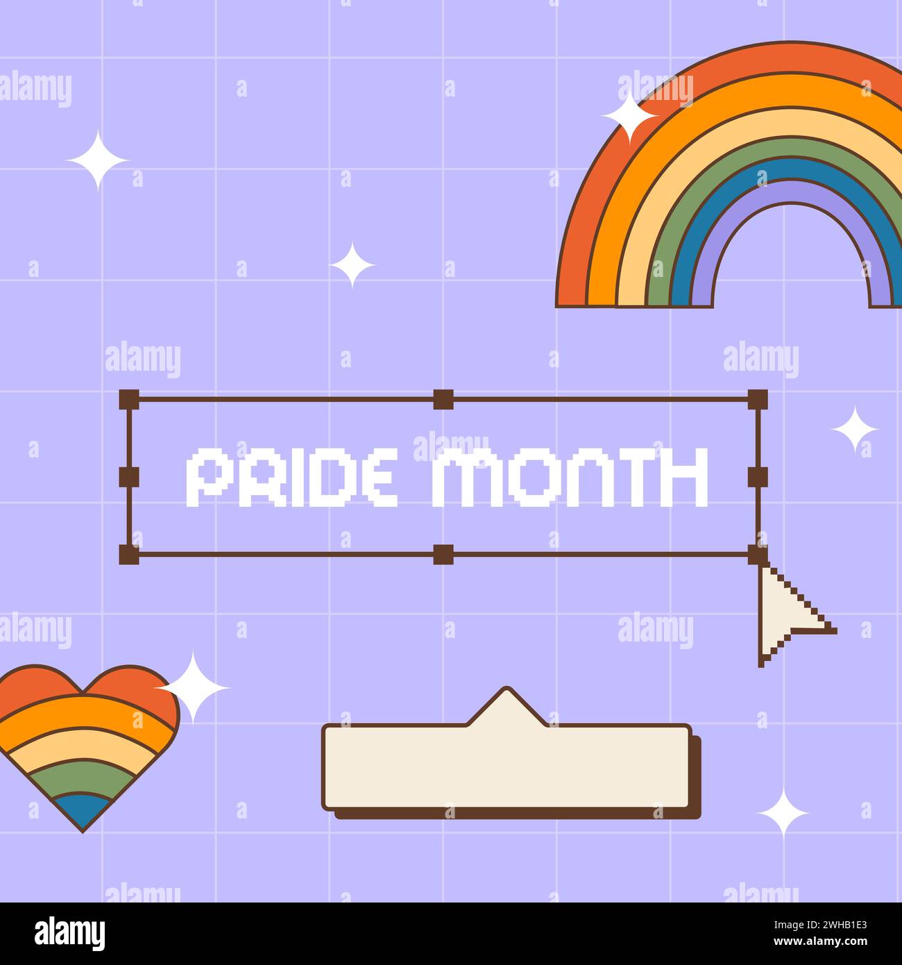 Social media post in old school nostalgic design for LGBTQ Pride Month ...