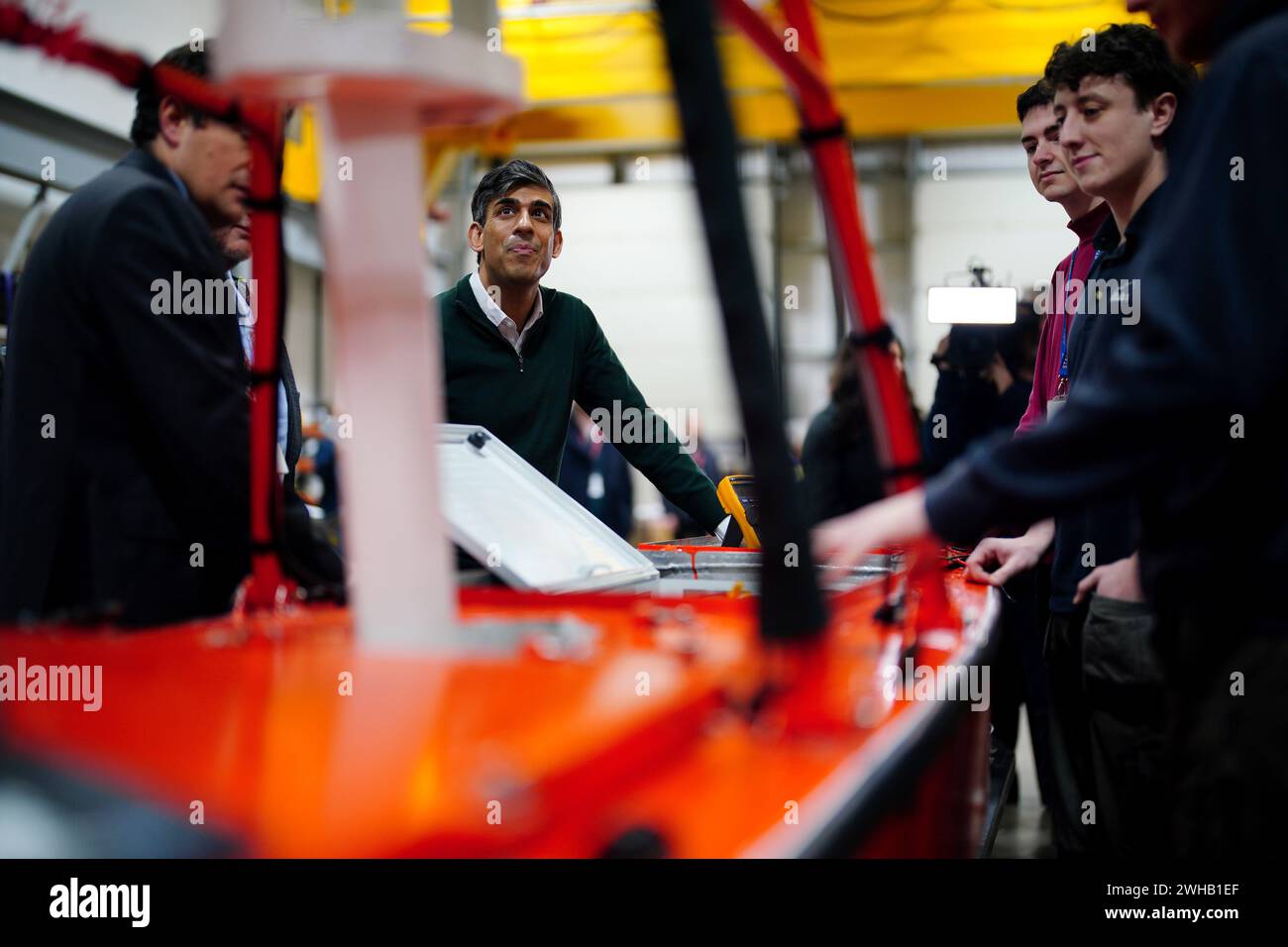 Prime Minister Rishi Sunak during his visit to MSubs in Plymouth, Devon ...