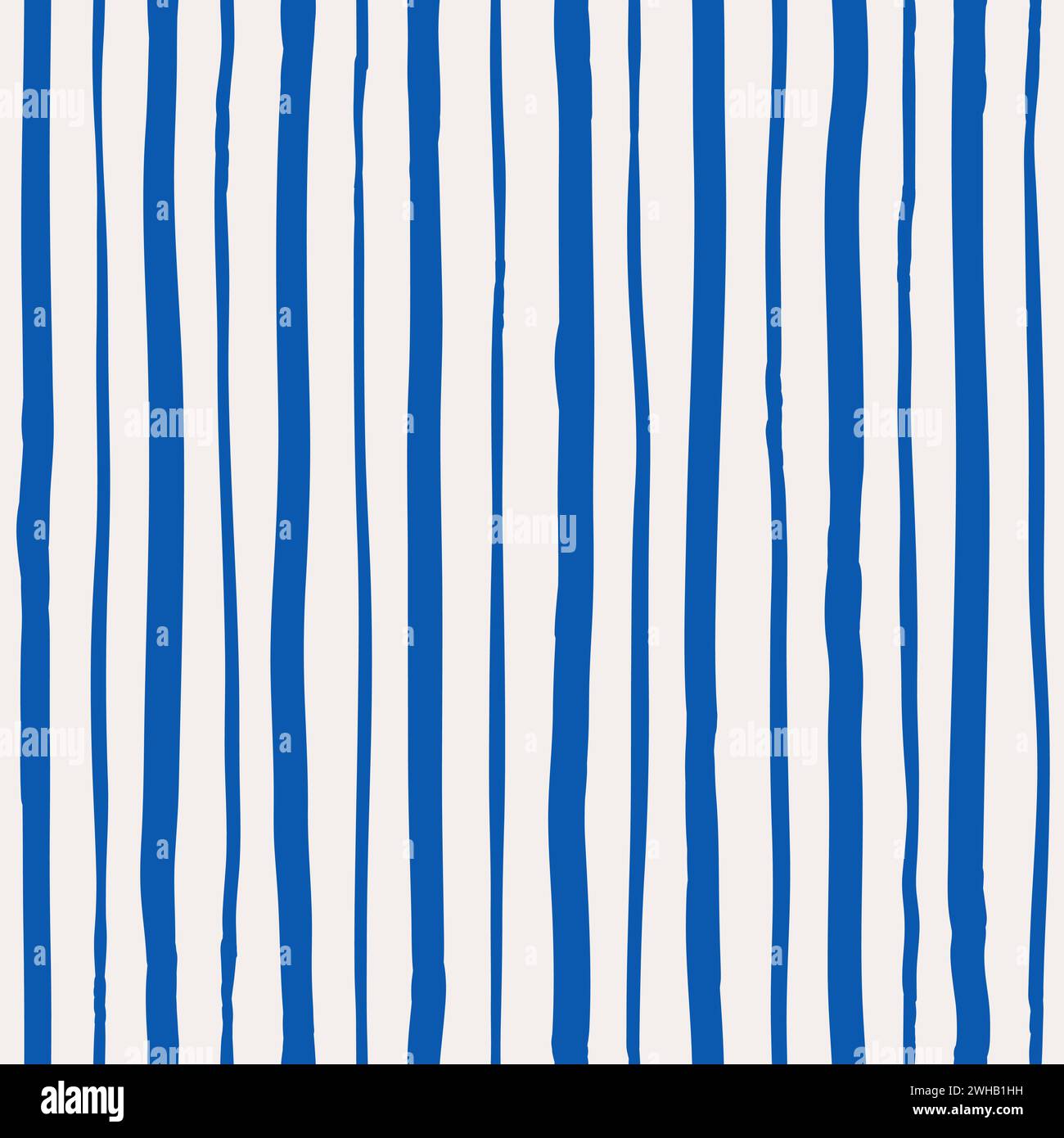 Vertical striped pattern. Blue hand drawn pattern on white background ...