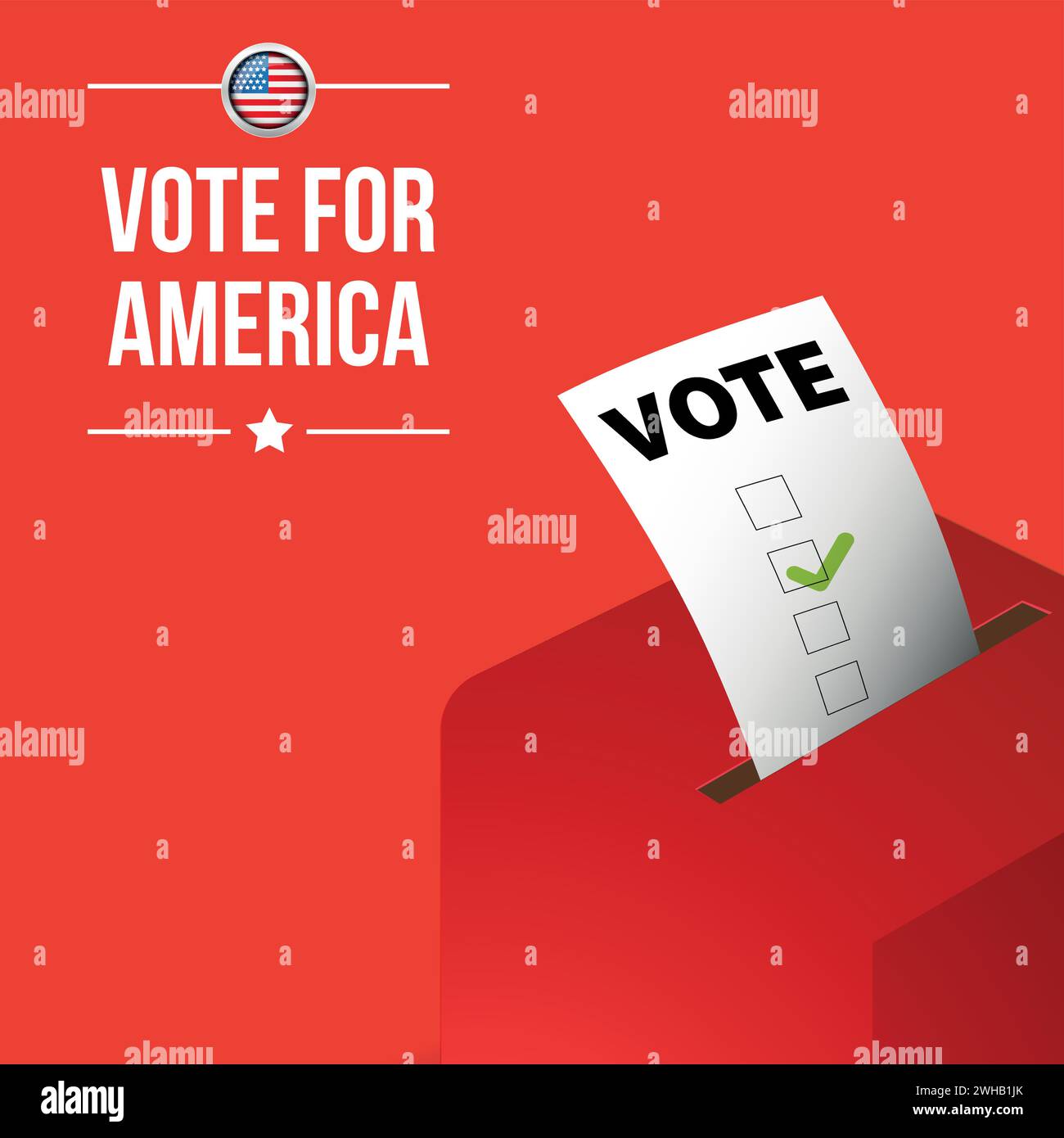 Usa Presidential election Vote box Stock Vector Image & Art - Alamy