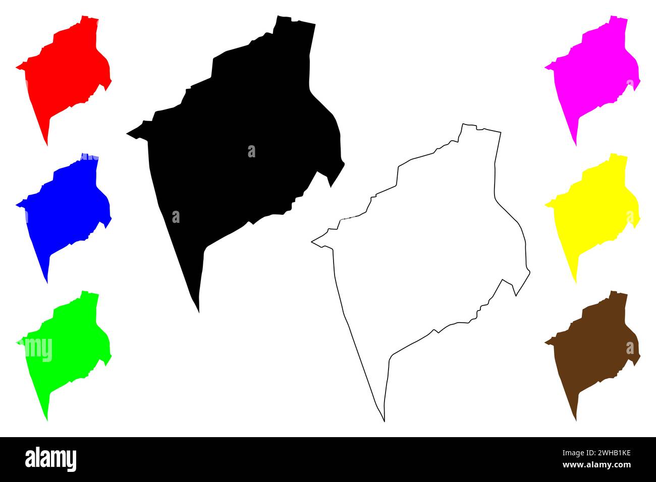 El Oued city (People's Democratic Republic of Algeria) map vector ...